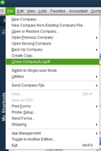 How to Open or Close a QuickBooks Company File - Enclave Hosting